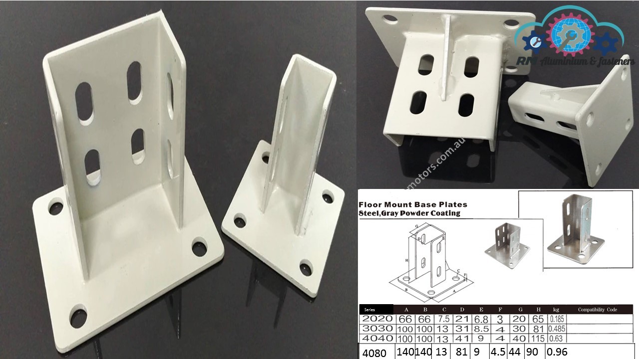 40×40 Square Foot Connector suitable for 40x40mm Aluminium profile ...